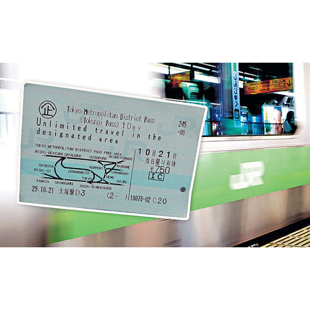 東京市JR Tokunai Pass 最平一日任搭