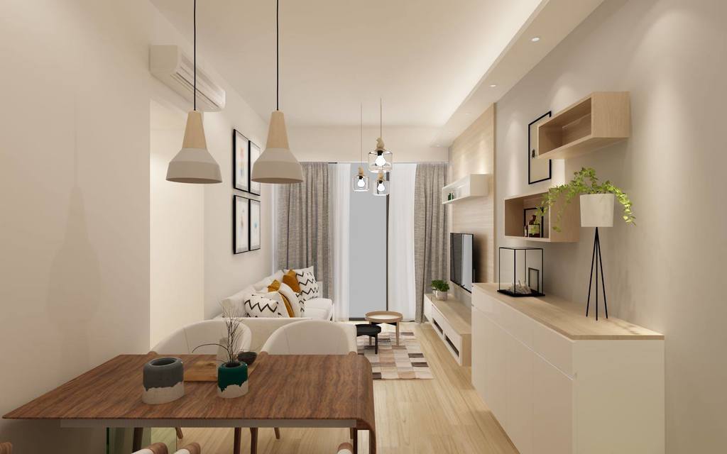 35萬打造624呎溫馨蝸居 白色與原木色增加客廳空間感