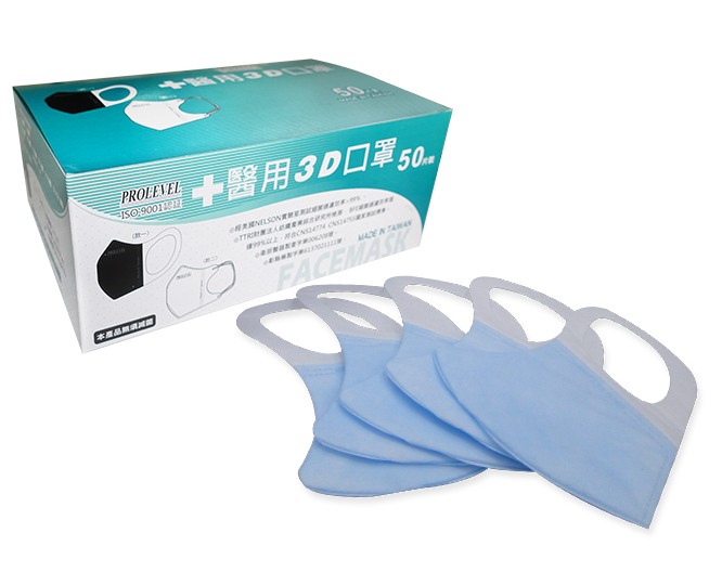 【附訂購連結】台灣製 Prolevel 3D立體幼兒醫療口罩 售$108/50個起