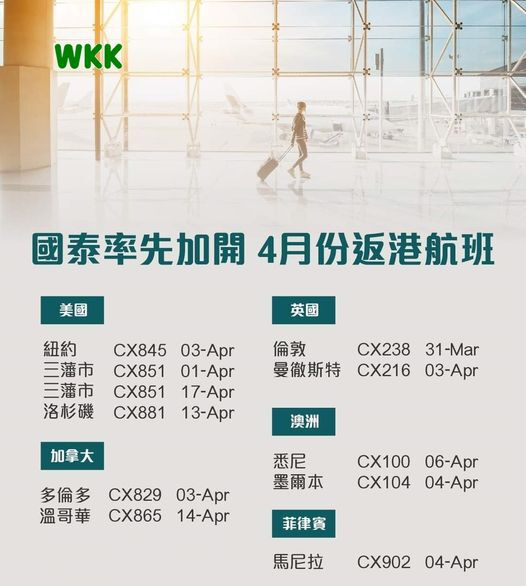 【解除禁飛令】新令實施首日一英國抵港航班近爆滿 國泰加開5國共11班航班