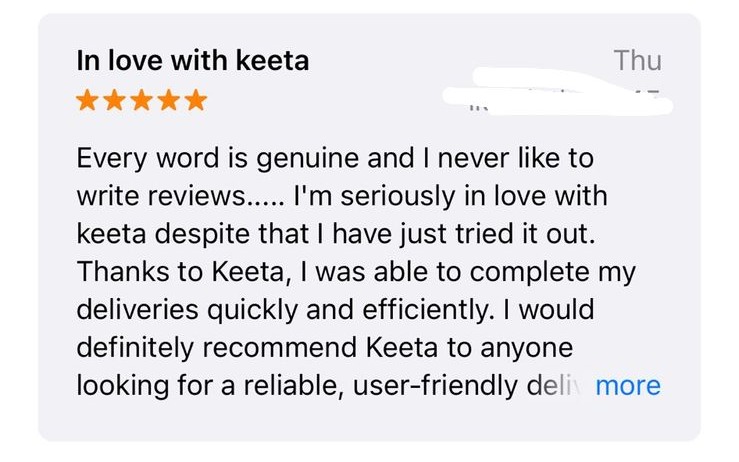 【網絡熱話】美團KeeTa香港開業、未開工先湧現5星好評 留言：好多訂單、我真的愛上了KeeTa（第二版）