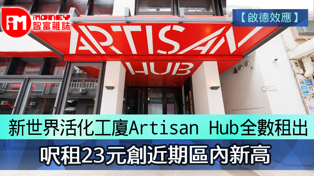 【啟德效應】新世界活化工廈Artisan Hub全數租出 呎租23元創近期區內新高