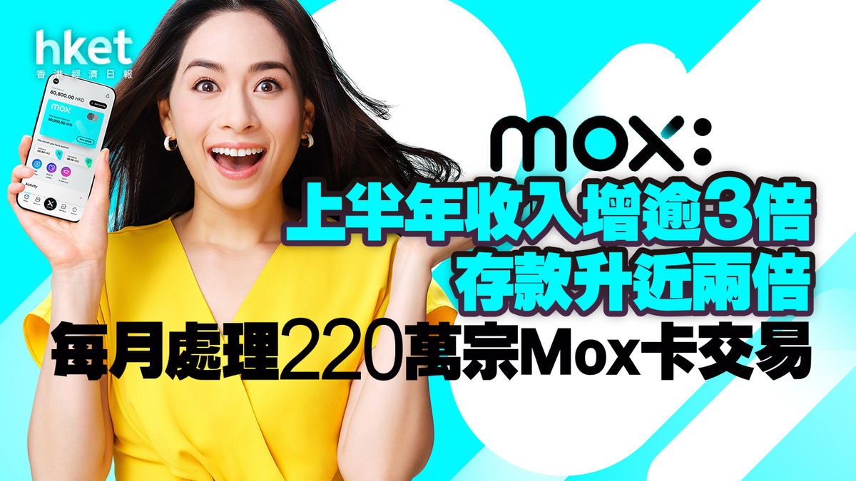 【虛擬銀行】Mox：客戶達50萬、新推最高3%無上限現金回贈 年內將推港美股投資功能