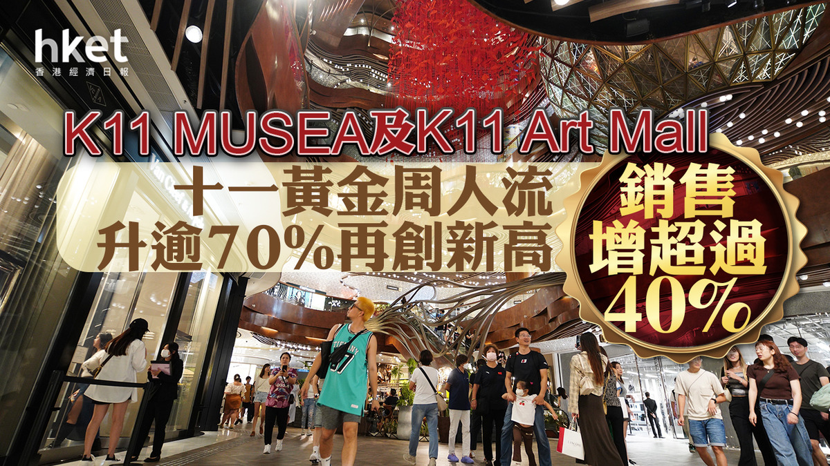 【K11集團】K11 MUSEA及K11 Art Mall十一黃金周人流升逾70%再創新高 銷售增超過40%