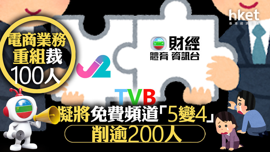 【電視廣播511】TVB縮台「5變4」、J2財經資訊合併成TVB+ 電視電商業務裁員300人、佔僱員約8%