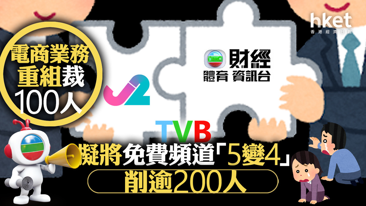 【電視廣播511】TVB縮台「5變4」、J2財經資訊合併成TVB+ 電視電商業務裁員300人、佔僱員約8%