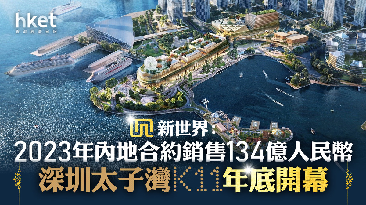 【新世界17】新世界：2023年內地合約銷售134億人民幣 深圳太子灣K11年底開幕