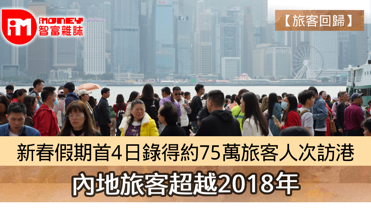 【旅客回歸】新春假期首4日錄得約75萬旅客人次訪港 內地旅客超越2018年