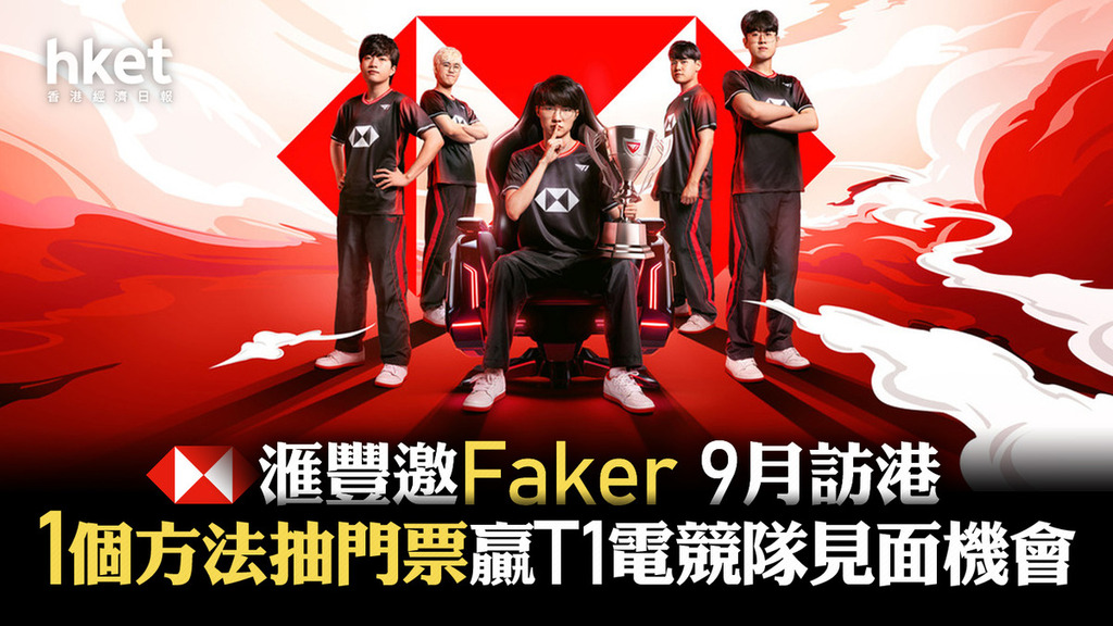 HSBC｜滙豐邀Faker 9月訪港 1個方法抽門票贏T1電競隊見面機會 滙豐：千禧世代新客按年增近3成