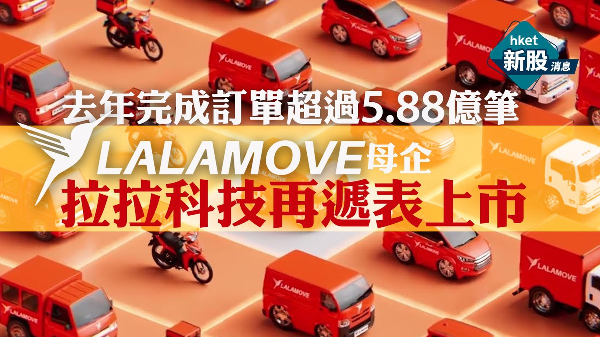 新股IPO｜Lalamove母企拉拉科技再遞表上市 去年完成訂單超過5.88億筆
