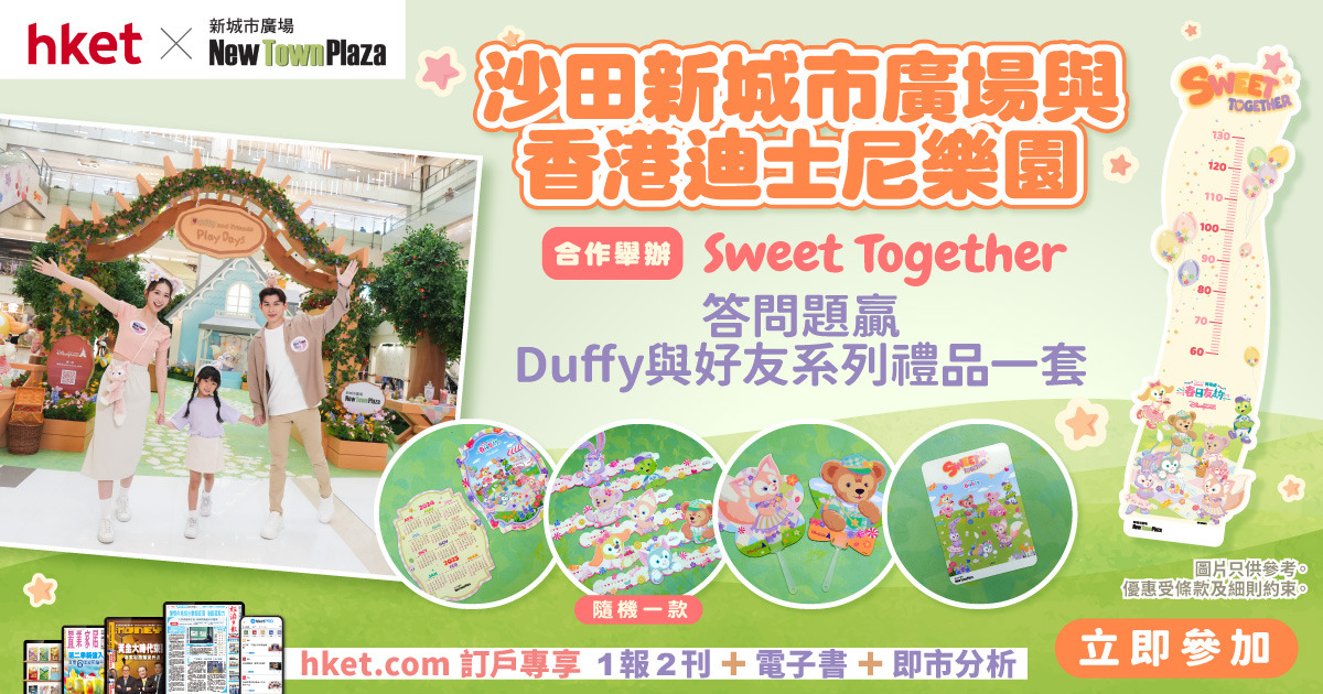 【hket x New Town Plaza】答問題贏 Duffy與好友系列禮品一套