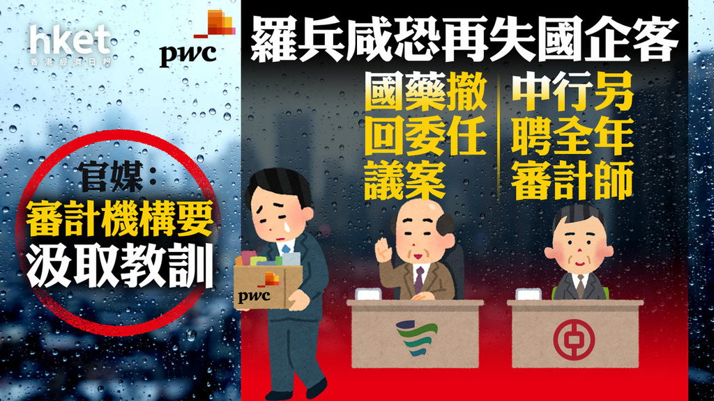 審計風波｜羅兵咸再失國企客 中行另聘全年審計師、國藥撤回委任議案 官媒：審計機構要汲取教訓 - 香港經濟日報 - 即時新聞頻道 - 即市財經 ...