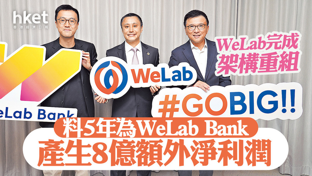 虛擬銀行｜WeLab完成架構重組 料5年為WeLab Bank產生8億額外淨利潤 年底存款目標80億