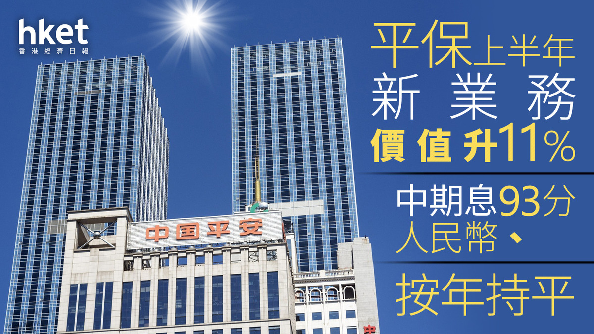 平保2318｜平保上半年新業務價值升11% 中期息93分人民幣、按年持平