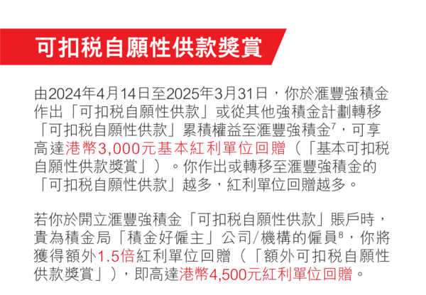 扣稅產品2025｜MPF自願性供款TVC懶人包 年慳逾萬元稅？轉會賺$18,888回贈