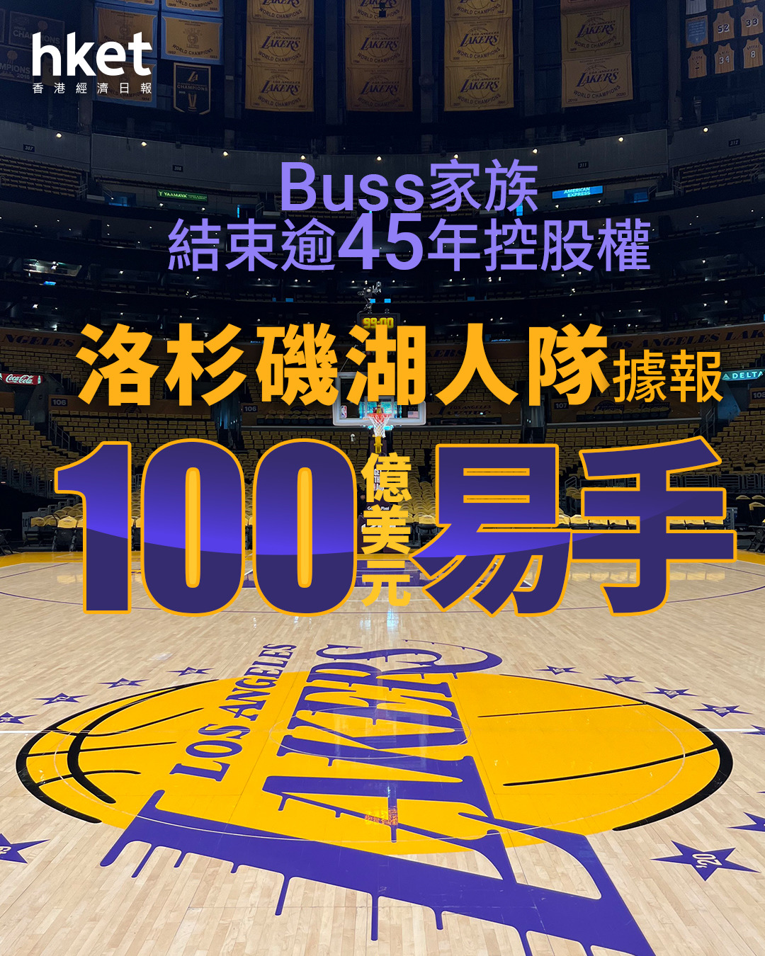 NBA｜洛杉磯湖人隊據報100億美元易手