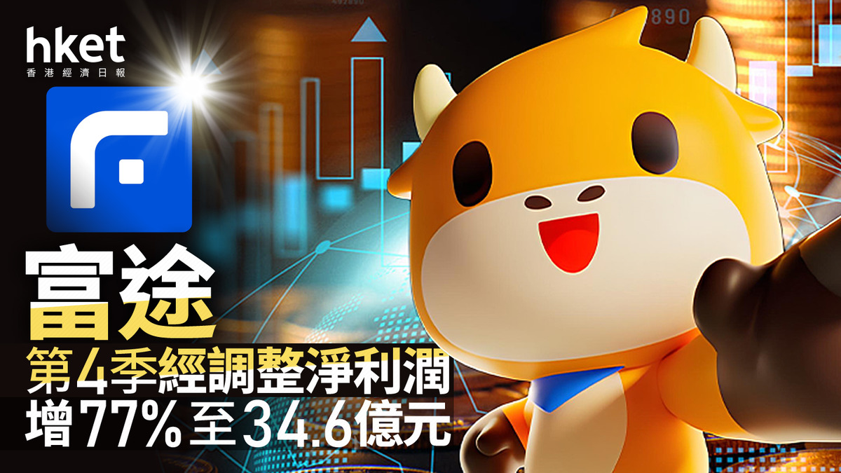 【FUTU業績】富途盤前升逾1% 第4季經調整淨利潤增77%至34.6億元